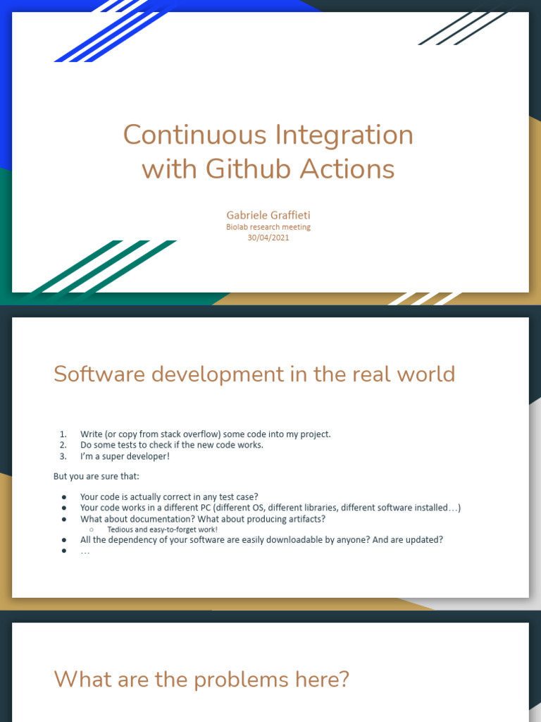 Continuous Integration With Github Actions | PDF | Operating System Families | Computing