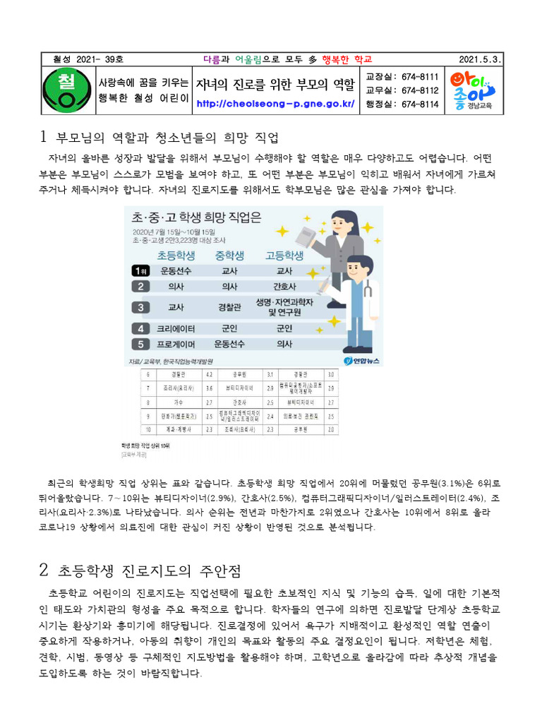 철성초-2021-044호 02021. 1학기 꿈끼탐색주간 가정통신문 | PDF