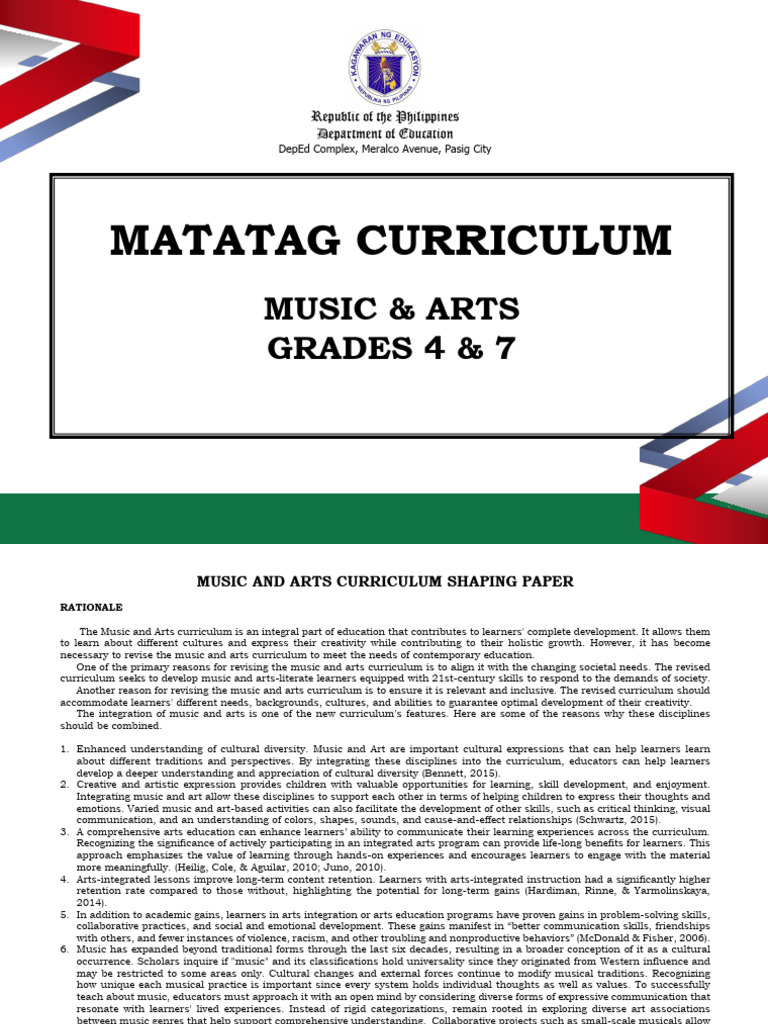 Matatag Curriculum Mapeh 7 Music And Dementia