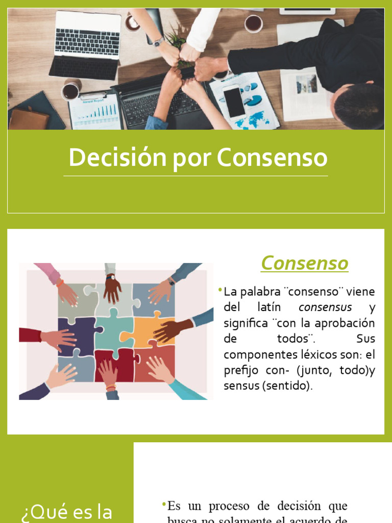 Decisiones por Consenso: Conceptos Clave | PDF | Toma de decisiones por ...