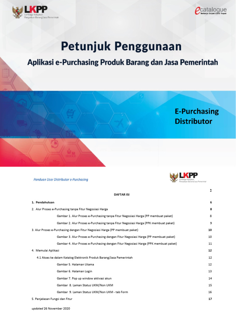 Petunjuk Penggunaan E-Purchasing - Distributor | PDF
