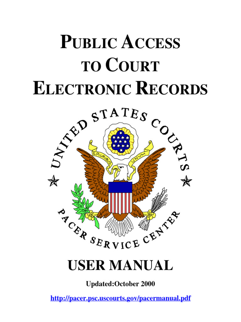 PACER Manual | Download Free PDF | World Wide Web | Internet & Web
