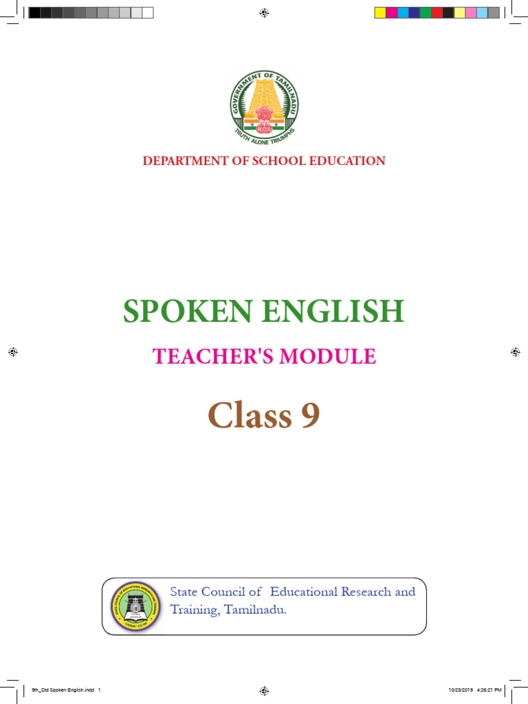 9th - STD Spoken English | PDF | Teachers | Human Communication
