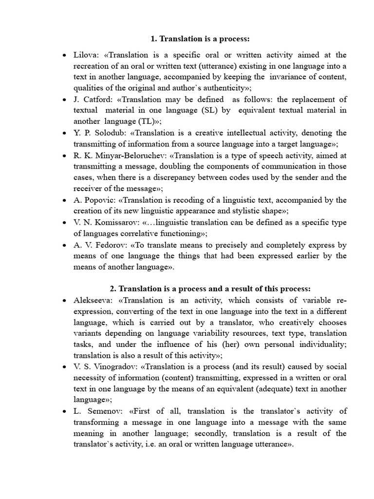 Definition of Translation | PDF | Translations | Information