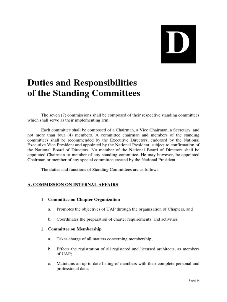 00 Committees | PDF | Committee | Architect
