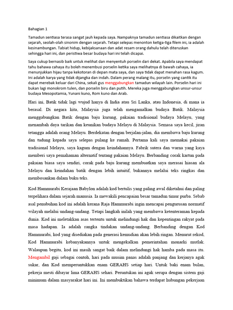 Bahagian 1 & 2 | PDF