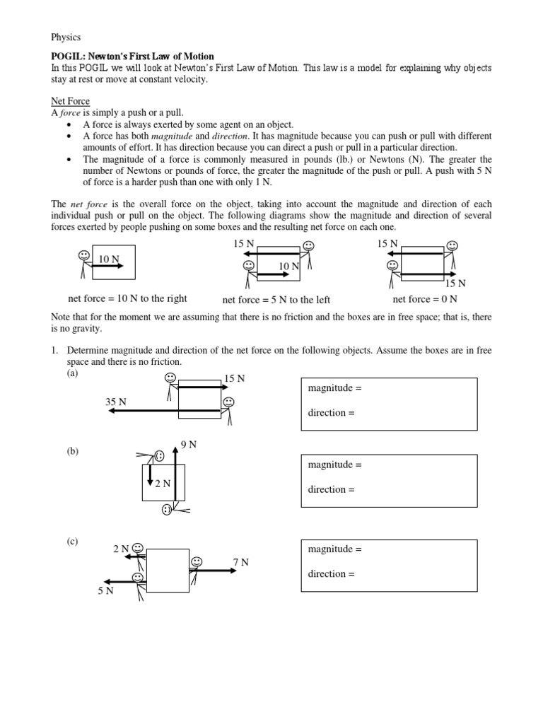 Newton's First Law | PDF | Newton's Laws Of Motion | Force