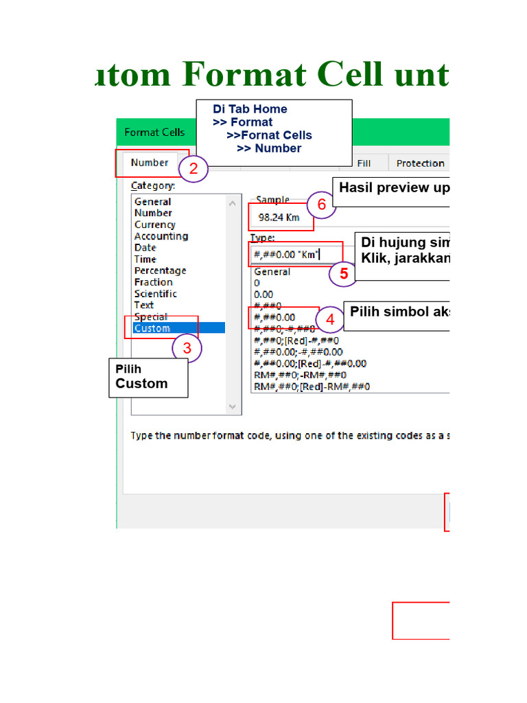 ExcelTip Format Cells (Custom Unit Ukuran) (1) 232 | PDF