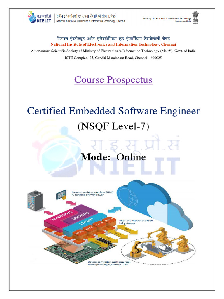 Certified Embedded Software Engineer Course Prospectus - MARCH 2023-R2 - 0 | PDF | Embedded ...