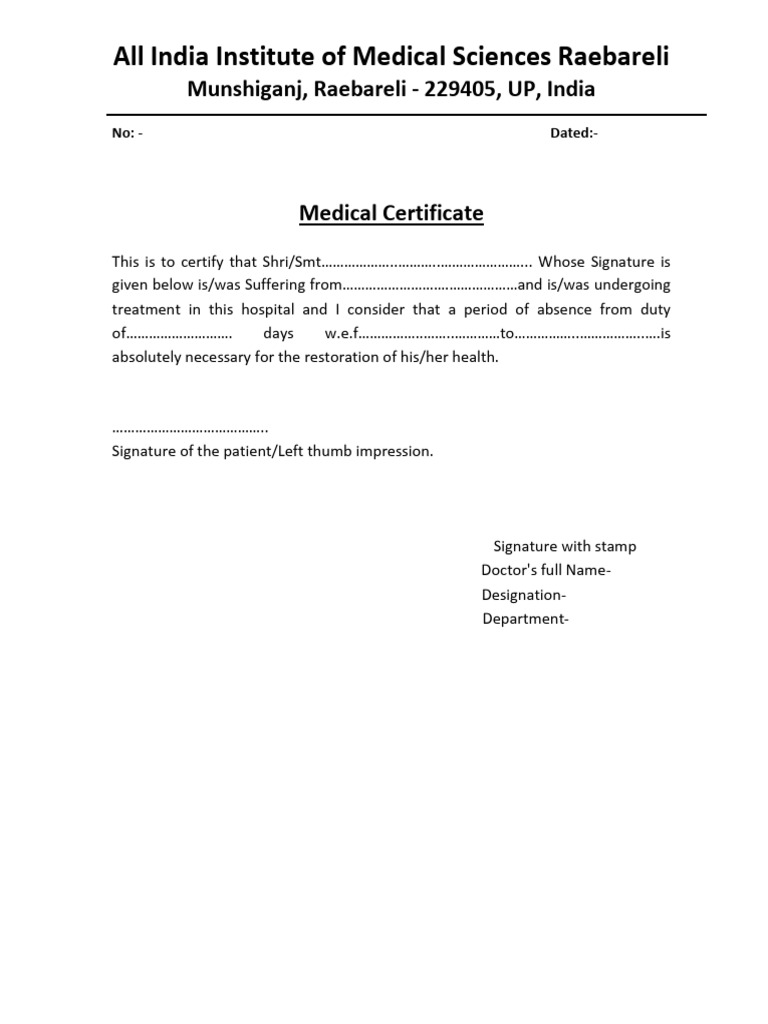 All India Institute of Medical Sciences Raebareli | PDF