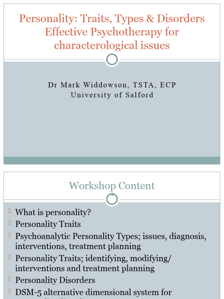 Personality Types 2 day workshop | PDF | Personality Disorder | Temperament