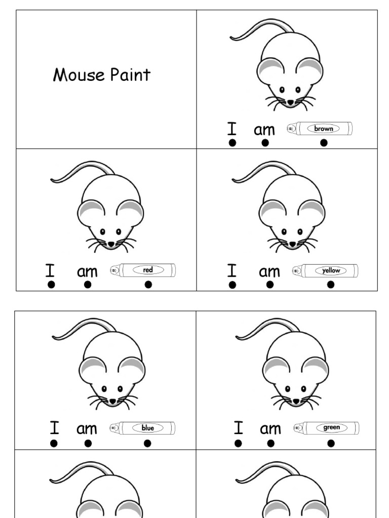 Mouse Paint Sight Word I AM Reader | PDF