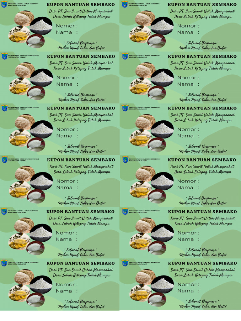 Kupon Sembako | PDF