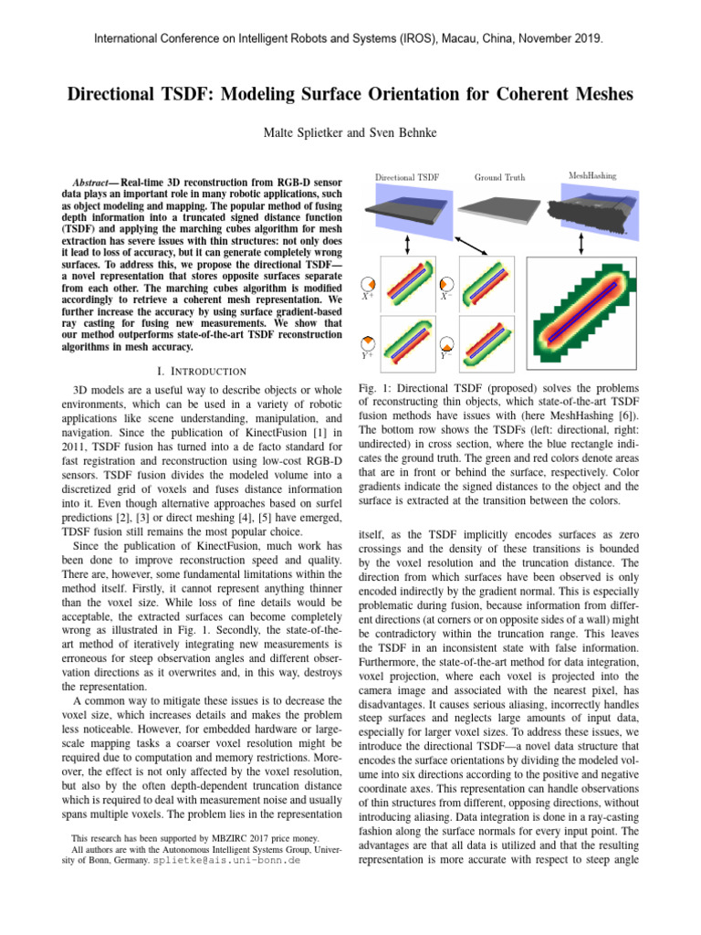 Directional TSDF | PDF | Voxel | 3 D Computer Graphics