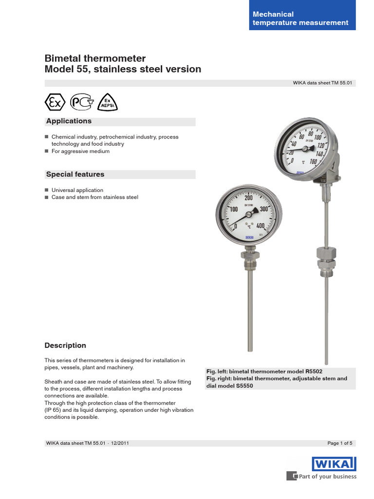 WIKA | PDF | Thermometer | Building Engineering