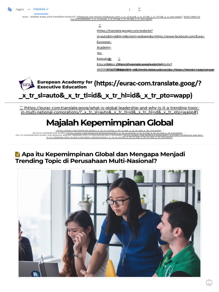 Apa Itu Kepemimpinan Global Dan Mengapa Menjadi Trending Topic Di Perusahaan Multi-Nasional ...
