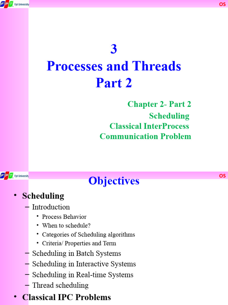 03 Chap02 Processes Part2 SCheduling 2slots | PDF | Scheduling (Computing) | Thread (Computing)
