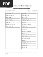Algebraic Fractions Revision Practice Grid Answers - DR Austin Maths ...