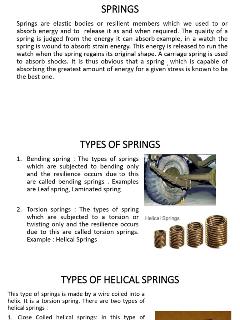 Springs | PDF | Helix | Continuum Mechanics