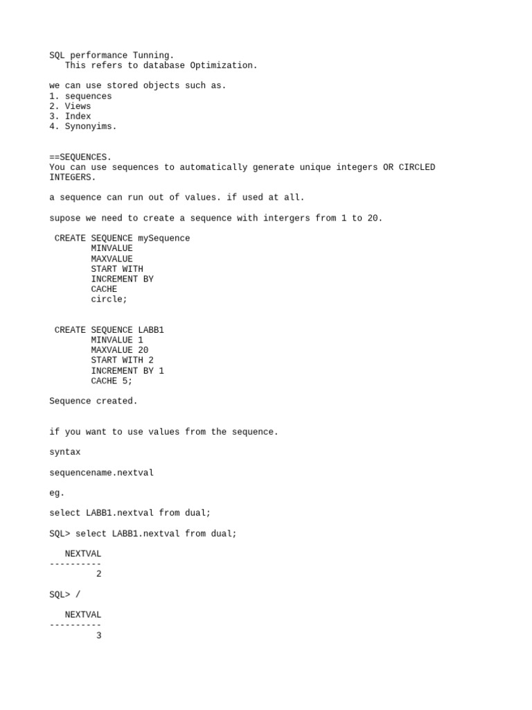 SQL Performance Tunning | PDF | Database Index | Cybernetics