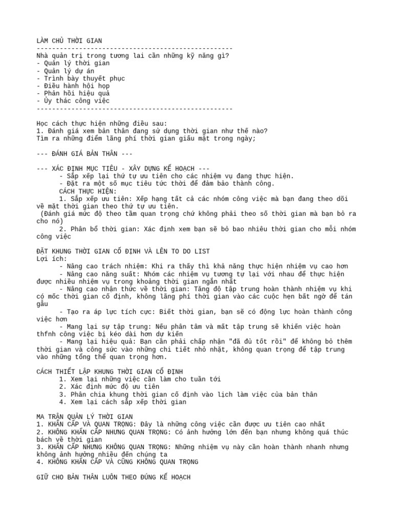 Time Management | PDF