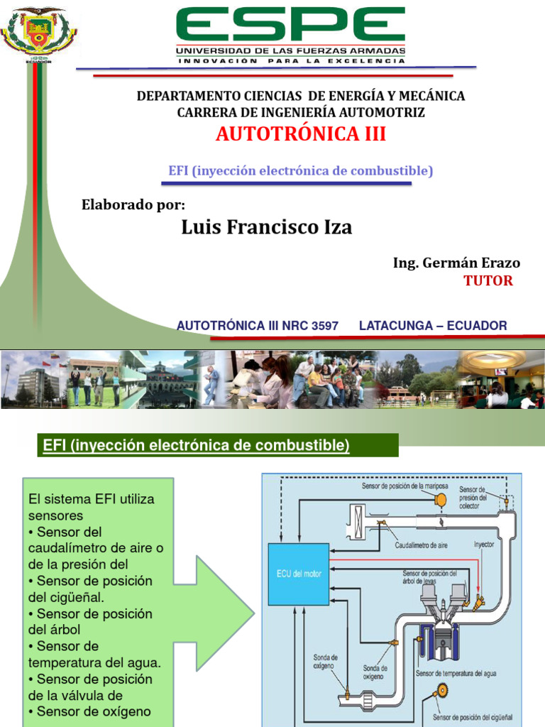 LUIS IZA. EFI Inyeccion Electronica de Combustible | PDF | Inyección de combustible | Motor de ...