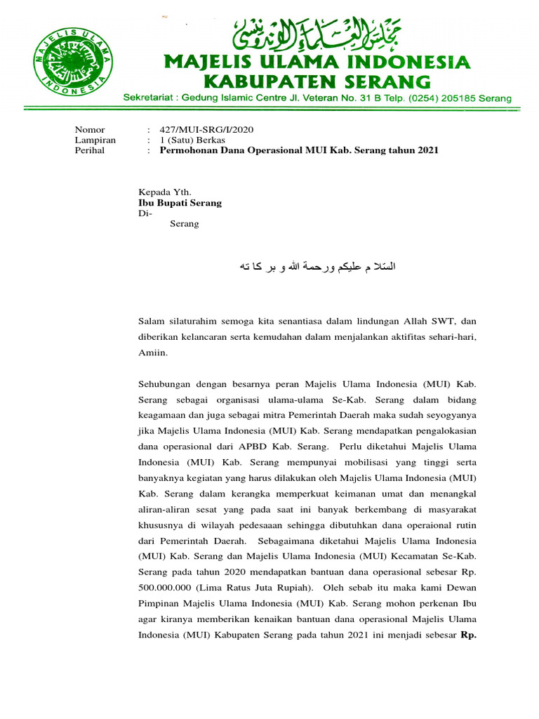 Proposal Mui Mentah | PDF