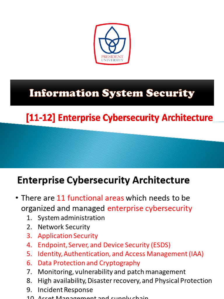 PU Is Security - 12. Enterprise Cybersecurity Architecture | PDF ...