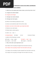 Class 4 Question Paper Science Set 1 | PDF | Water | Natural Environment