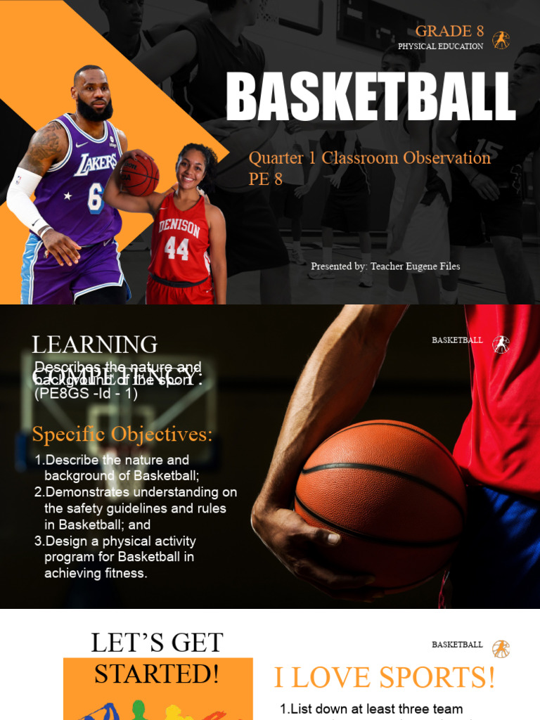 Q1 COT-PPT - PE 8 (Team Sport - Basketball) | Download Free PDF ...