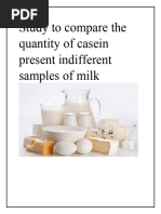 Class 12 Chemistry Project On Quantity of Casein in Milk | PDF ...