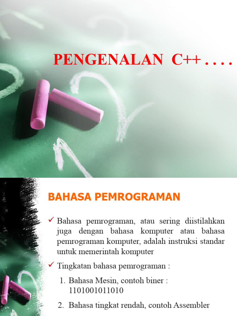 Pengenalan C++ Variabel - Tipe Data Dan Operator | PDF