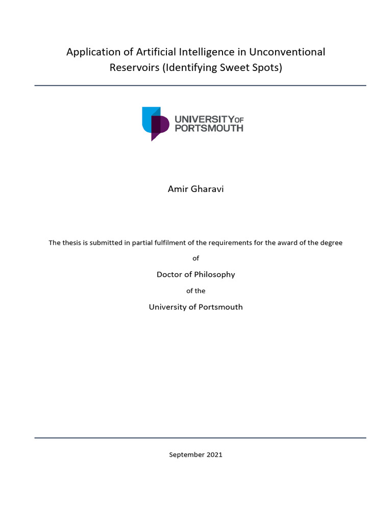 Application of Artificial Intelligence in Unconventional Reservoirs | PDF | Petroleum Reservoir ...