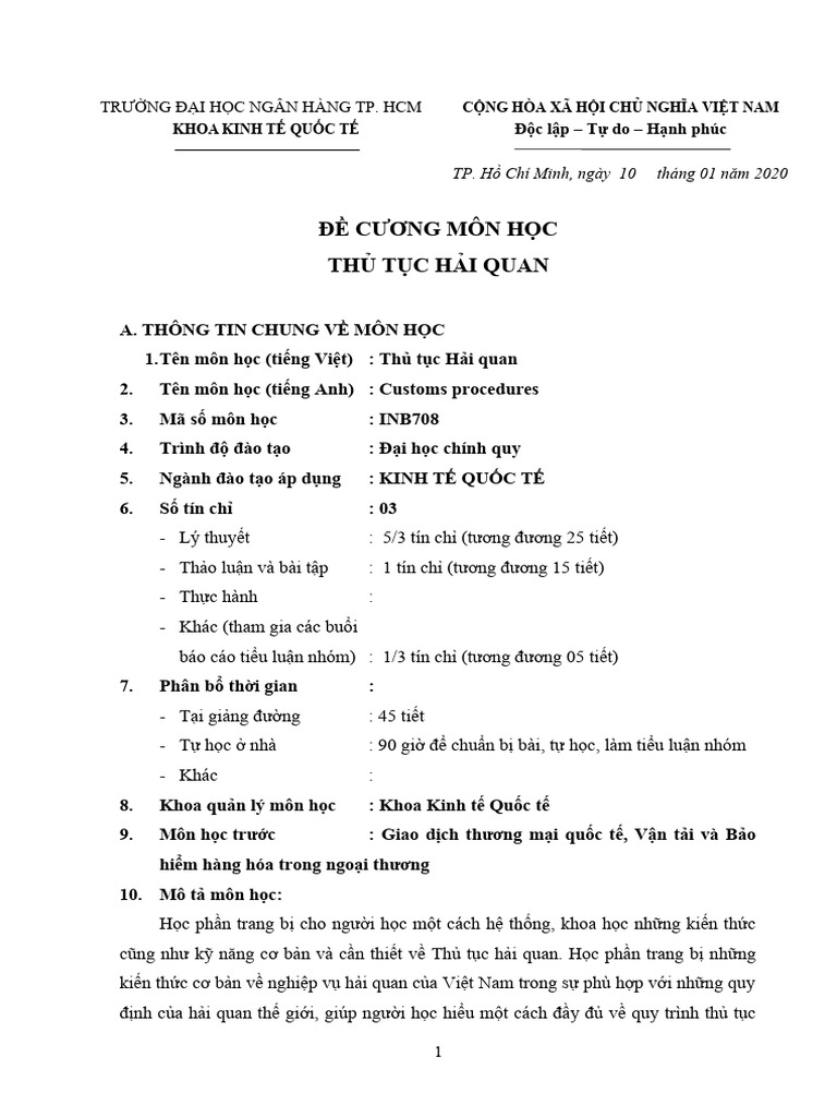 41 - KTQT - Thu Tuc Hai Quan | PDF