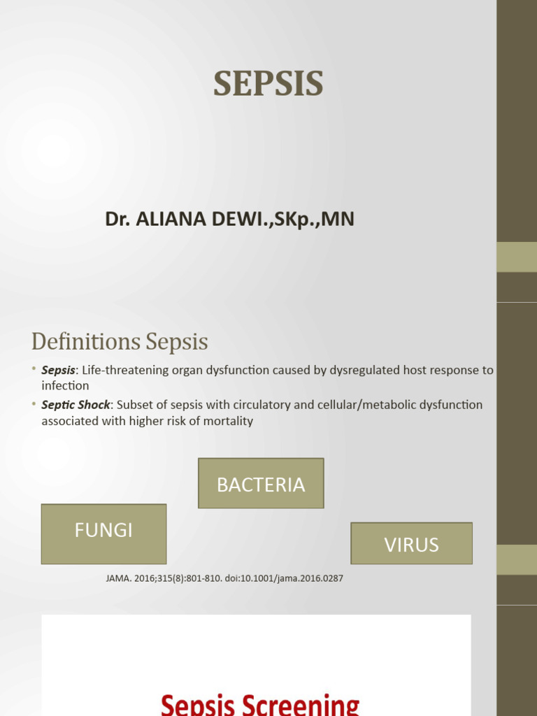 SEPSIS Rev 21092020 | PDF | Sepsis | Causes Of Death