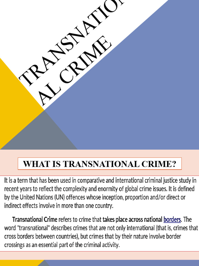 Transnational Crime V2 | PDF