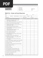 SNAP-IV ADHD Rating Scale Form | PDF