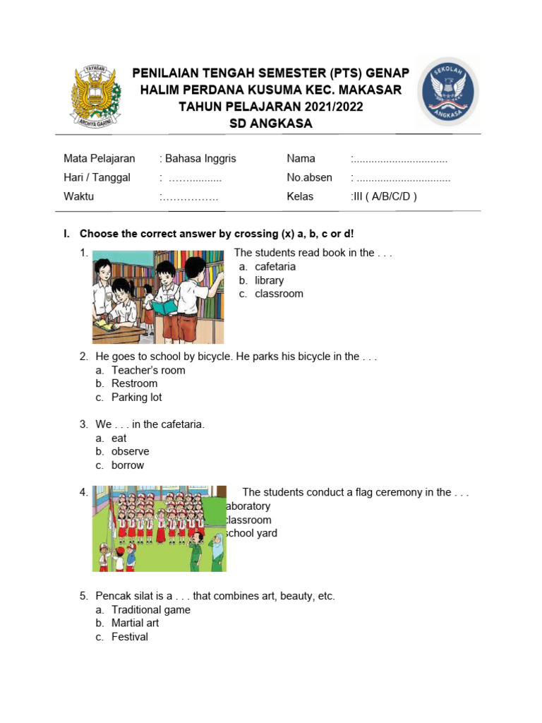 Soal PTS Genap Kelas 3 2022 | PDF