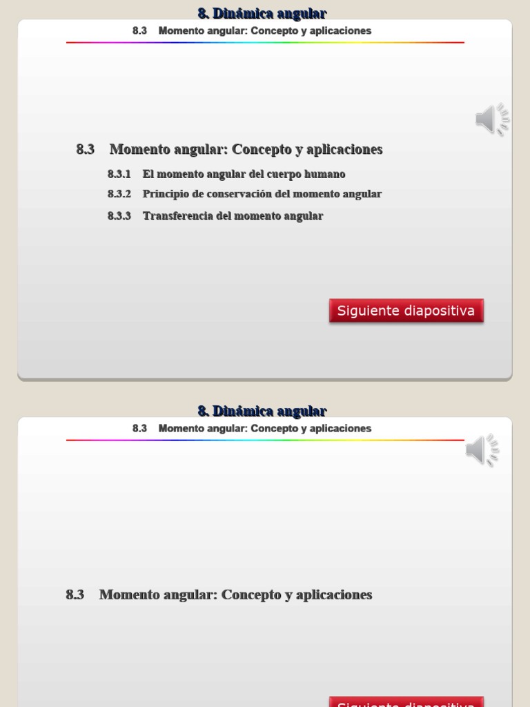 CAPITULO 8 Dinámica Angular 2 | PDF | Momento angular | Metrología