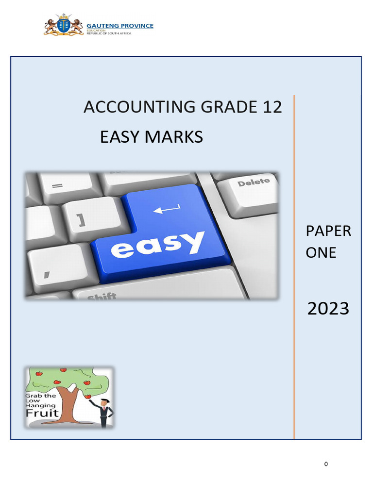 2023 Accounting Paper One Easy Marks | PDF | Equity (Finance) | Dividend