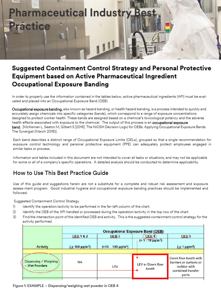 Pharmaceutical Industry Best Practice | PDF | Safety | Occupational ...