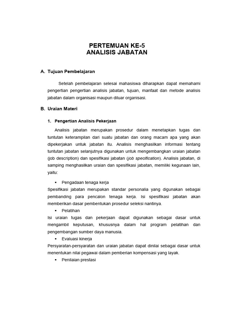 Materi Pertemuan 5 | PDF