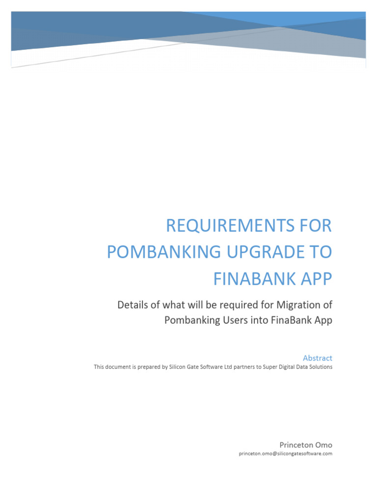 Requirements For Software Upgrade | PDF | Computer Network | Cloud Computing