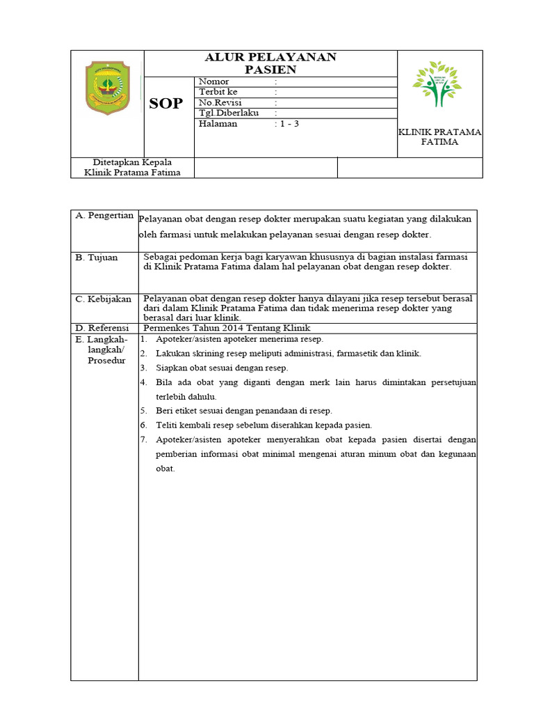 Sop Alur Pendaftaran RM | PDF