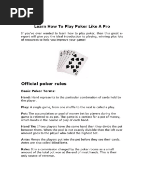 How To Play Poker - A Guide to Basic Poker Rules🦈 Teste sua sorte nas ...