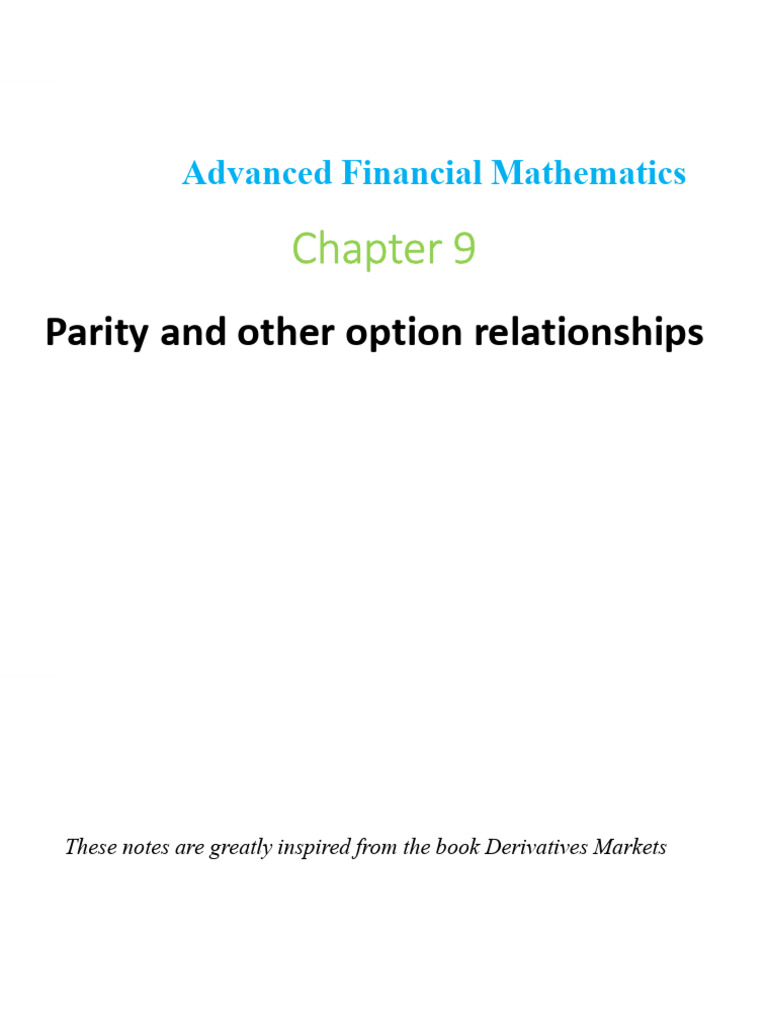 UEH AdvancedFM Chapter9 | PDF | Option (Finance) | Put Option