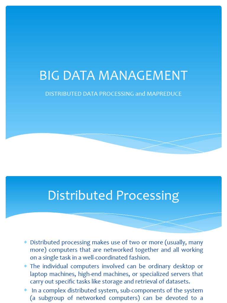 Chapter 3 - 大数据管理 | PDF | Map Reduce | Computer Science