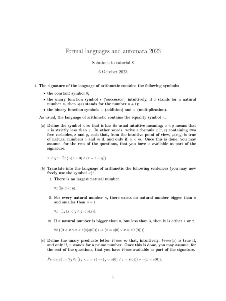 Tut FOL Solutions | PDF | Elementary Mathematics | Applied Mathematics