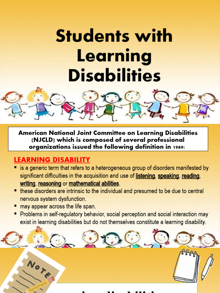 GROUP 2 - Learning Disabilities | PDF | Intellectual Disability ...