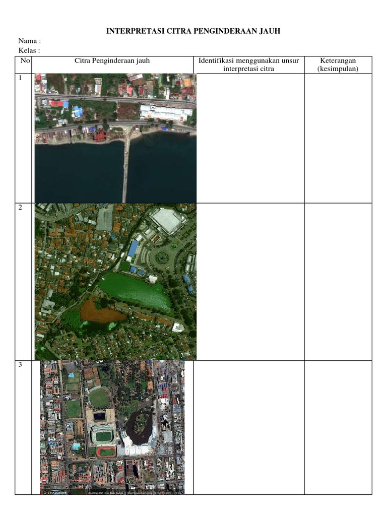 Contoh Interpretasi Citra Penginderaan Jauh | PDF